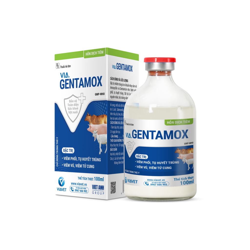 THUỐC THÚ Y - VIA.GENTAMOX - CÔNG TY THUỐC THÚ Y VIỆT ANH - VIAVET